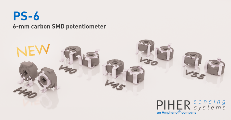 Piher Sensing Systems Introduces PS-6 Vertical Mount Potentiometer ...