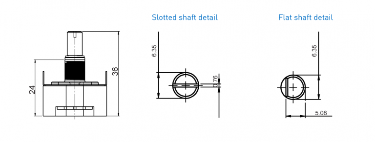 PSC-360 - Rotary End-of-Shaft Hall-Effect Position Sensor - Shafted ...
