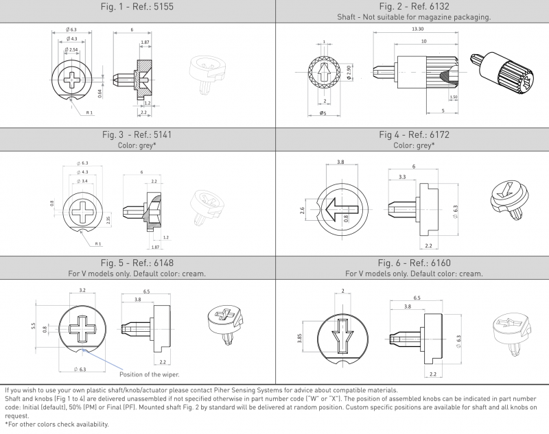 PT-6 6mm Through-Hole Trimmer Potentiometer | Piher Sensing Systems